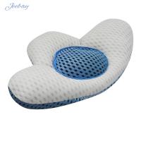 China Cotton Knitted Jourm Ergonomic Orthopedic Backrest Back Cushion Lumbar Support Pillow for sale