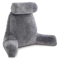 China Filling Material Memory Foam Backrest Reading Pillow with Arms and Removable Cover for sale
