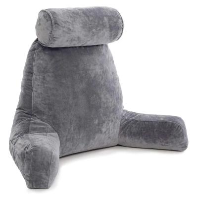 China Filling Material Memory Foam Backrest Reading Pillow with Arms and Removable Cover for sale