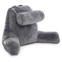 China Filling Material Memory Foam Backrest Reading Pillow with Arms and Removable Cover for sale