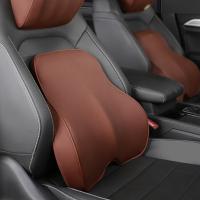 China Polyester Ergonomic Car Seats Waist Support Backrest Memory Cotton Pain Relief Pillow for sale
