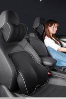 China Polyester Ergonomic Car Seats Waist Support Backrest Memory Cotton Pain Relief Pillow for sale