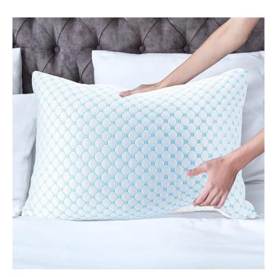 China Dual- Memory Foam Orthopedic Cooling Gel Bamboo Shredded Filling Pillow for Sleeping for sale
