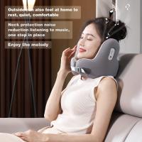 China Jourm Music Bluetooth Noise Reduction Neck Support Rest Cushion for Airplane Travel for sale