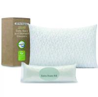 China Bamboo Viscose Gel Infused Memory Foam Pillow for Back and Side Sleepers 60*40*10CM for sale