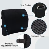 China Adjustable Memory Foam Seat Cushion and Lumbar Support Pillow for Car Washable Cover for sale