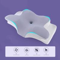 China Custom-made Butterfly Sleep Square Memory Foam Cervical Pillow for Neck Pain Comfort for sale