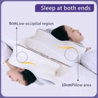 China Custom-made Butterfly Sleep Square Memory Foam Cervical Pillow for Neck Pain Comfort for sale