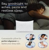 China Bamboo Viscose Gel Infused Memory Foam Pillow for Back and Side Sleepers 60*40*10CM for sale