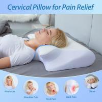 China Filling Memory Foam Cervical Pillow 2 in 1 Ergonomic Contour for Neck Pain Relief for sale