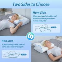 China Filling Memory Foam Cervical Pillow 2 in 1 Ergonomic Contour for Neck Pain Relief for sale