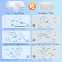 China Filling Memory Foam Cervical Pillow 2 in 1 Ergonomic Contour for Neck Pain Relief for sale