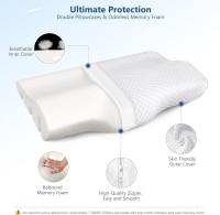 China Adjustable Orthopedic Ergonomic Cervical Pillow for Neck Pain Relief 80 Fabric Count for sale