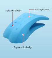 China Cotton Blue Snoring Hotel Knitted Ergonomic Pillow for Back Support and Cervical Health for sale