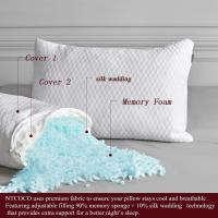 China Rest Easy with 2 Pillows Made of Shredded Memory Foam and a Hypoallergenic Bamboo Cover for sale