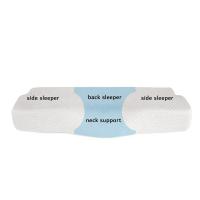 China White Knitted Fabric Memory Foam Neck Pillow for Side Sleeping Pain Relief Hotel Home for sale