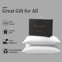 China 60 Fabric Count Memory Foam Goose Feather Down Pillow Queen Size 20x28 for Sleeping for sale