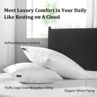 China 60 Fabric Count Memory Foam Goose Feather Down Pillow Queen Size 20x28 for Sleeping for sale