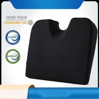 China Customized Memory Foam Chair Cushion Triangle Foam Wedge Cushion with Mesh Seat Cover for sale