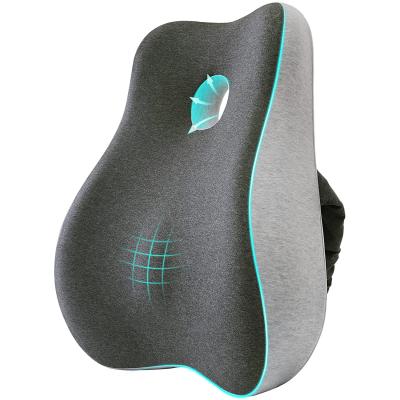 China Logo Custom Logo Accepted Ergonomic Memory Foam Lumbar Cushion Back Support for Office for sale