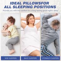 China Standard Size Cooling Pillows Set of 2 Memory Foam Filling for Back Stomach or Side Sleepers for sale