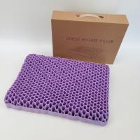 China 3.5kg Purple TPE Pressure Relief Gel Sleeping Pillow for a Comfortable Night's Sleep for sale