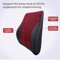 China Solid PU Leather Hot Lumbar Support Pillow for Car Seat Memory Foam Neck Pillow for sale