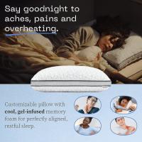 China Queen Size Cooling Gel Memory Foam Bed Pillow for All Sleeping Positions NECK Support for sale