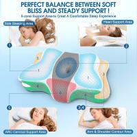 China Thread Count ≥600TC Memory Foam Orthopedic Pillow 5X Pain Relief Ear Piercing Design for sale