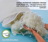 China Anti-Static Shredded Memory Foam Fill Pillow for Sleeping Washable Cover from Bamboo Derived Rayon for sale