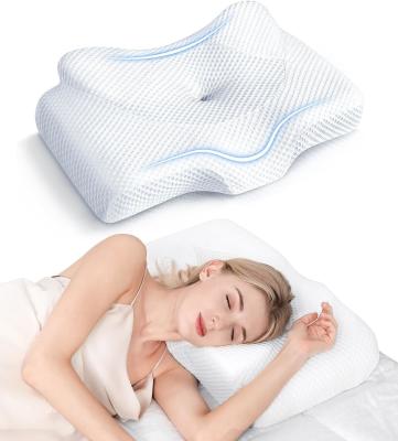 China 1.5-2 Kg Molded Memory Foam Pillow for Neck Pain Relief Hollow Design Cooling Case for sale