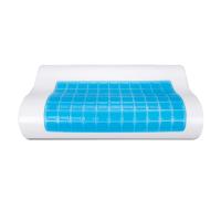 China Grey Hydrogel Aqua Gel Cool Fabric Viscoelastic Neck Contour Pillow Memory Foam Cooling Gel Pillow for sale