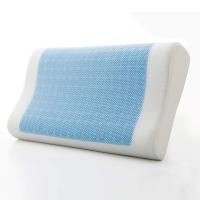 China Grey Hydrogel Aqua Gel Cool Fabric Viscoelastic Neck Contour Pillow Memory Foam Cooling Gel Pillow for sale