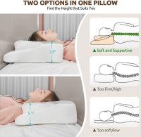 China 80 Fabric Count Healthy Memory Nursing Foam Pillow for Pain Relief Sleeping for sale