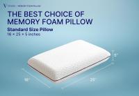 China Standard Size Gel Memory Foam Pillow Ventilated Bed Pillows with Viscose Bamboo Cover for sale