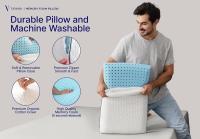 China Standard Size Gel Memory Foam Pillow Ventilated Bed Pillows with Viscose Bamboo Cover for sale