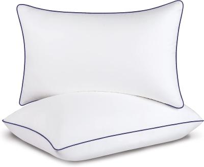 China Striped Home Pillow 2 Pack Queen Size Cooling Pillows for Side Back and Stomach Sleepers for sale