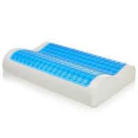 China Thin Silicone Cooling Gel Pillow with Washable Breathable Cover and Anti-Apnea Relief for sale