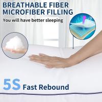 China Striped Home Pillow 2 Pack Queen Size Cooling Pillows for Side Back and Stomach Sleepers for sale