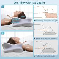 China Contour Memory Foam Neck Support Pillow Home Pillow for Side and Back Sleepers Fabric Count 80 for sale
