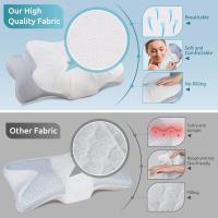 China Contour Memory Foam Neck Support Pillow Home Pillow for Side and Back Sleepers Fabric Count 80 for sale