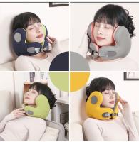China U-Shape JOURM Memory Foam Pillows Multi-functional Bluetooth Travel Pillow for Airplane/Office for sale