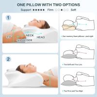 China Function Healthy Sleep Deep Sleep Molded Memory Foam Orthopedic Neck Support Pillow for sale