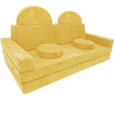 China Irregular Floor Children Sofa Foam Modular Sectional 10 Pieces Set in Customized Colors for sale