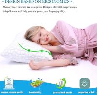 China 2 Pack Shredded Memory Foam Cooling Bed Pillows for Side Back Stomach Sleepers for sale