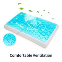 China Memory Foam Filling Eco-friendly Healthy Sleep Gel Pillow with Cool Gel Customized for sale