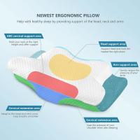 China NECK Pain Relief Memory Foam Pillow with Cooling Pillowcase and Customizable Design for sale