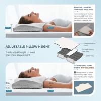 China NECK Pain Relief Memory Foam Pillow with Cooling Pillowcase and Customizable Design for sale