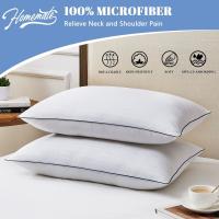 China Homemate Bed Pillows for Sleeping Set of 2 Allergy Friendly Microfiber Shell Fluffy Down for sale
