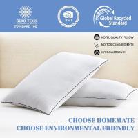 China Homemate Bed Pillows for Sleeping Set of 2 Allergy Friendly Microfiber Shell Fluffy Down for sale